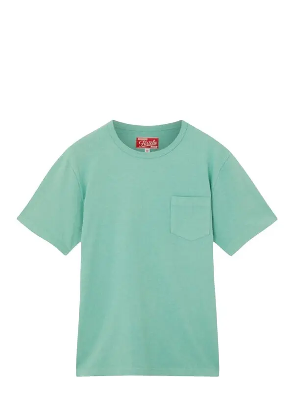 FORTELA Tubejp Cotton Chest Pocket T-shirt - Acquamarine