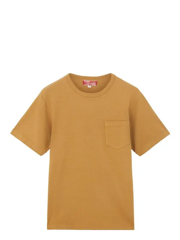FORTELA Tubejp Cotton Chest Pocket T-shirt - Camel