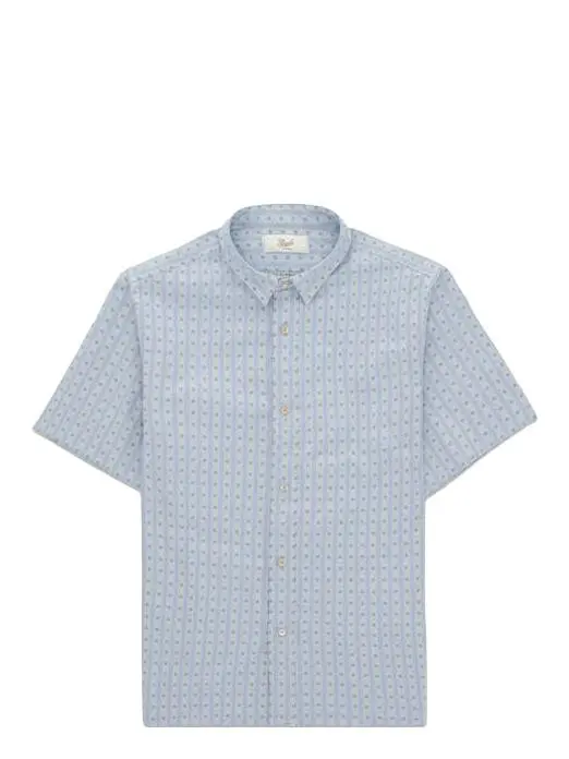 FORTELA Prequel Cotton Short Sleeve Shirt - Blue