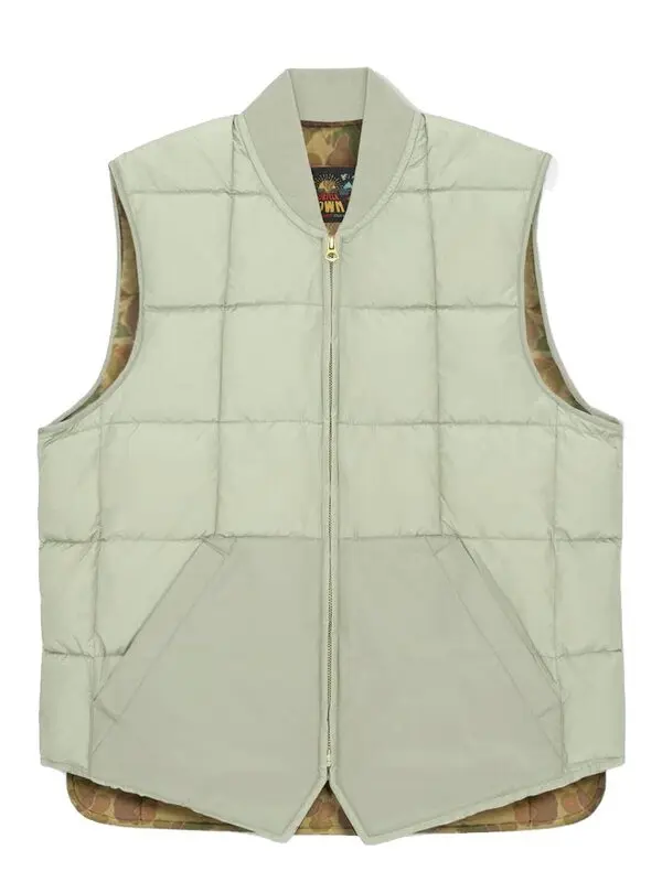 FORTELA Nylon Padded Vest With Lining - Light Green