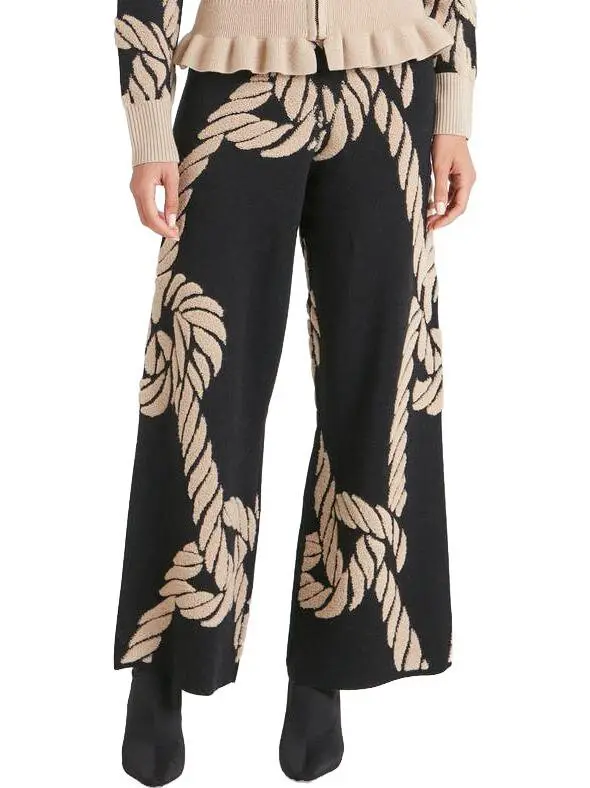 TEMPERLEY LONDON Rope Knit Wide-leg Trousers - Black