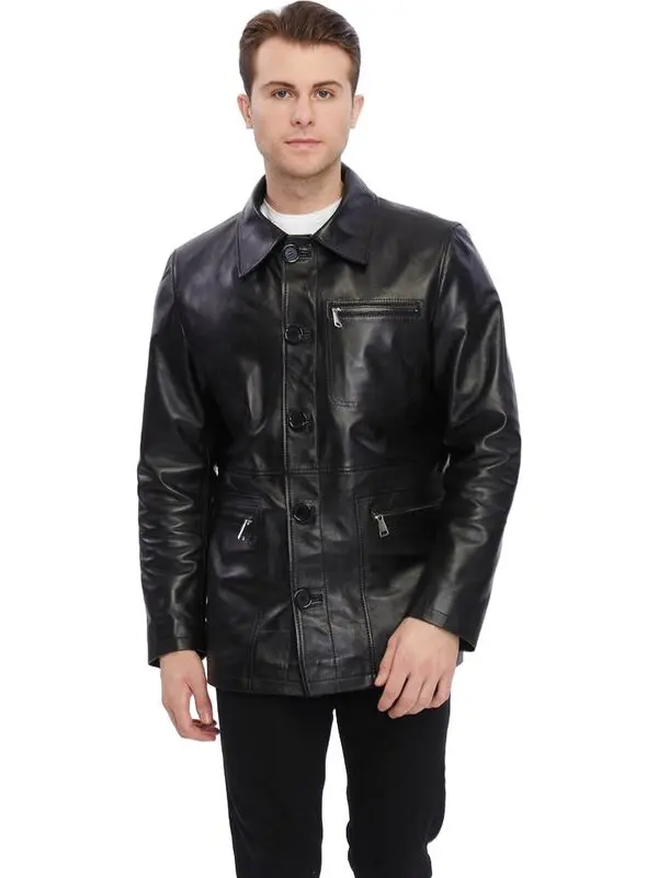 FURNIQ UK Leather Jacket - Black