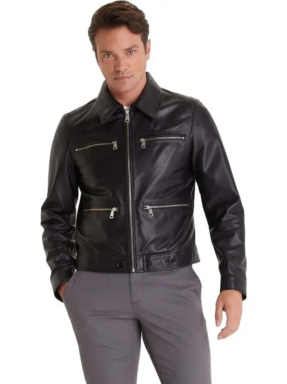 FURNIQ UK Marcus Leather Jacket - Black