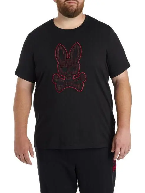 Psycho Bunny Big & Tall Jovan Graphic Tee - Black