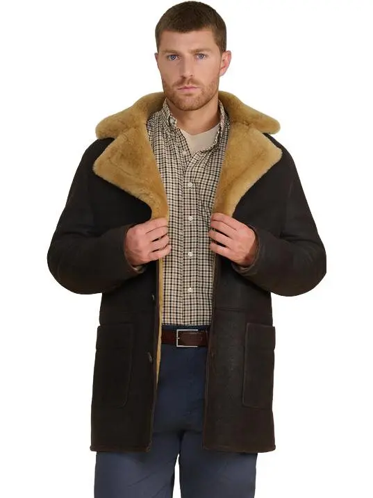 FURNIQ UK Shearling Coat - Brown