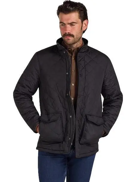 RAGING BULL Long Sleeve Quilted Jacket - Black