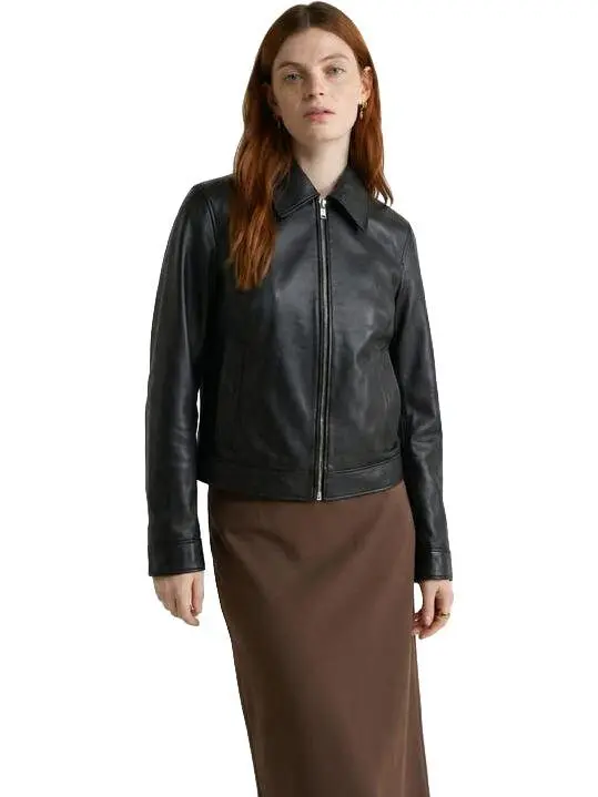 FURNIQ UK Chloe Leather Jacket - Black