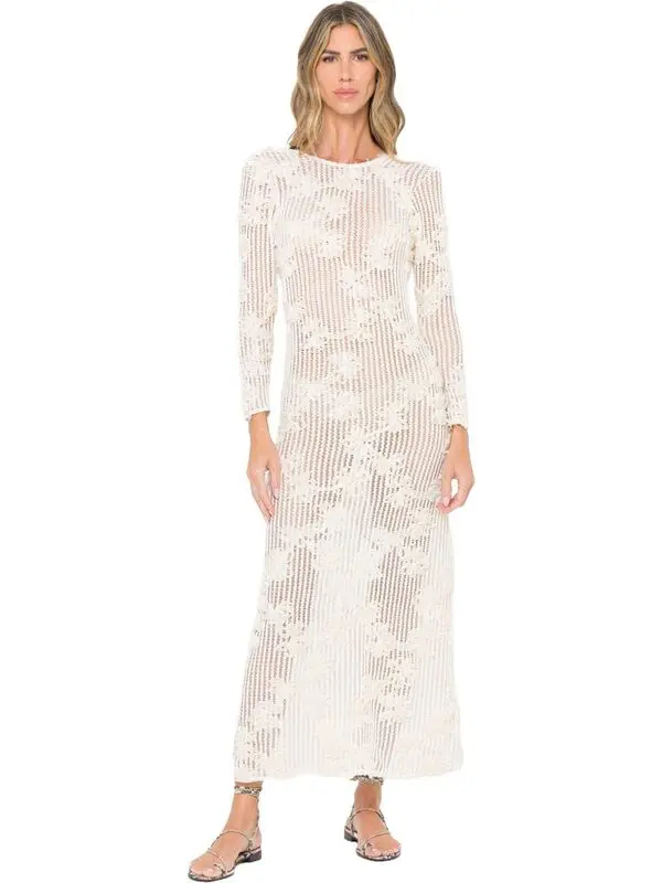 JBQ Azalia Blossom Lace Dress - Ivory