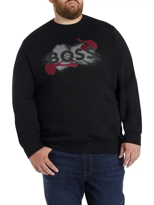 BOSS Big & Tall Crewneck Sweatshirt - Black