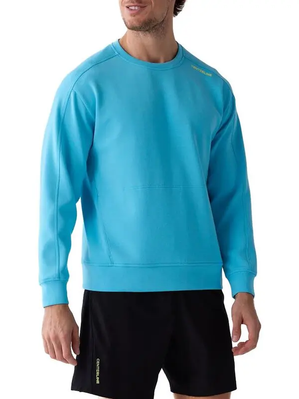 CENTERLINE ATHLETICS Après Crewneck Sweatshirt - Blue Lagoon