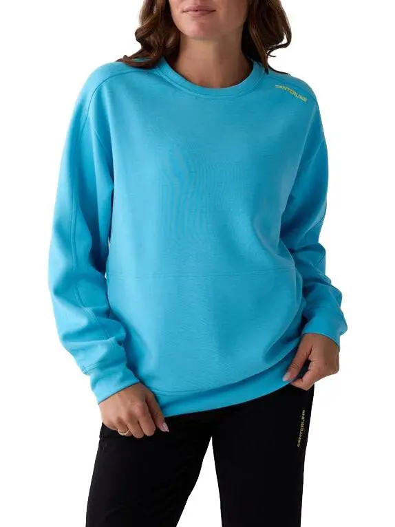 CENTERLINE ATHLETICS Après Crew Neck Sweatshirt - Blue Lagoon