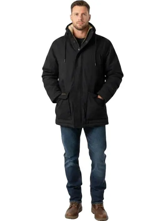 CANADA WEATHER GEAR Duck Canvas Parka - Black