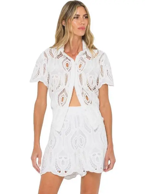 JBQ Kia Regal Lace Shirt - Off White