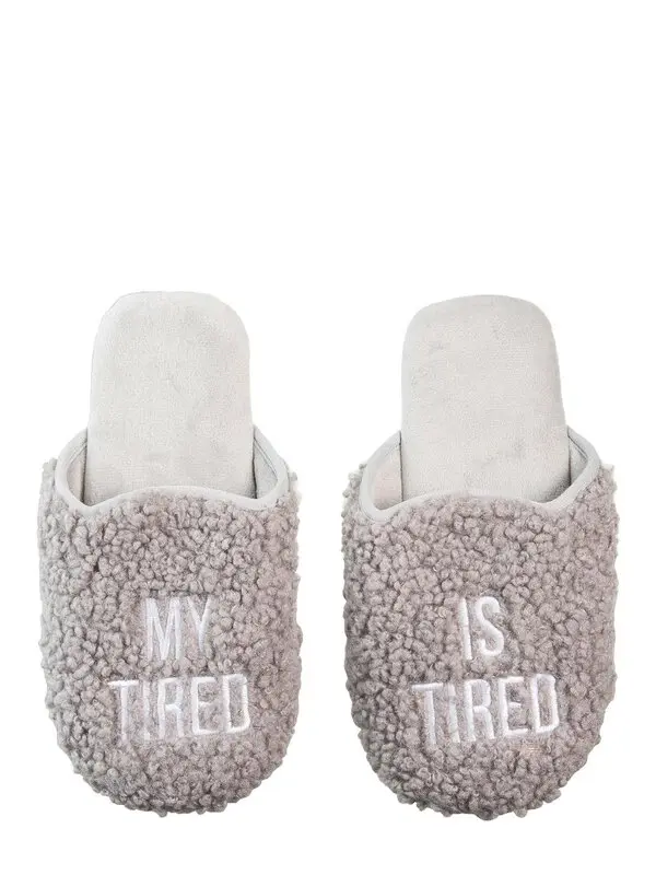 Totalee Gift Fabric Slippers - Grey