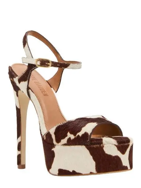 Steve Madden Cologne Platform Sandals - Brown Multi