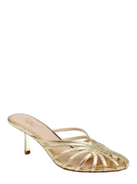 Badgley Mischka Ilaria Strappy Sandal - Gold Textile