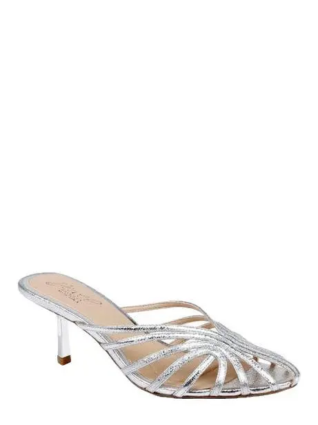 Badgley Mischka Ilaria Strappy Sandal - Silver Textile
