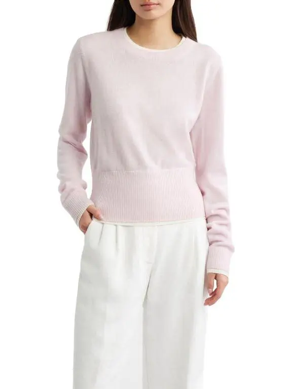 ARTLESS FOREVER Tove Layered Wool & Cashmere Sweater - Ballet Pink