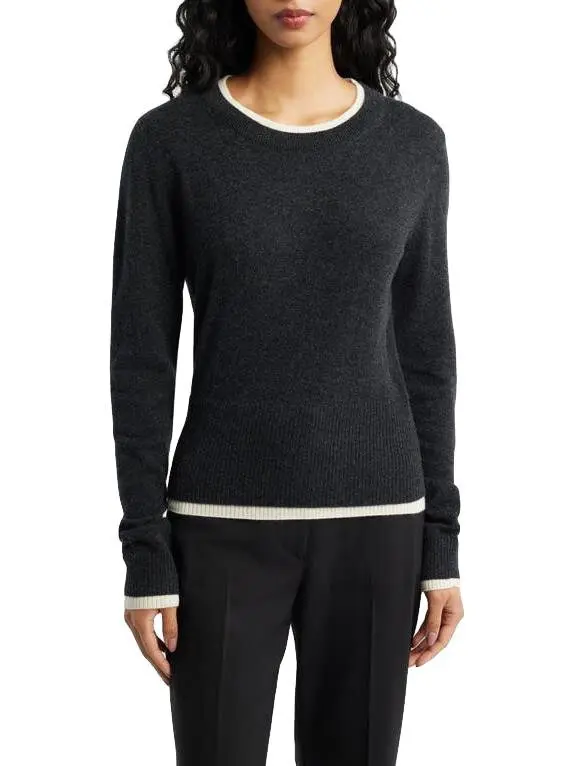 ARTLESS FOREVER Tove Layered Wool & Cashmere Sweater - Charcoal