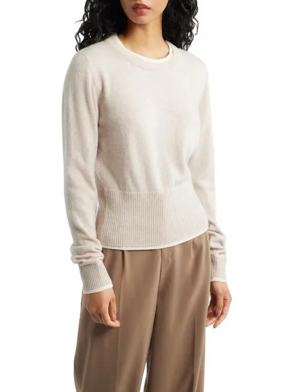 ARTLESS FOREVER Tove Layered Wool & Cashmere Sweater - Stone