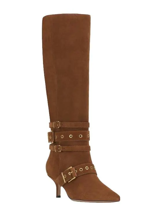 Vince Camuto Tyleen Pointed Toe Knee High Boot - Burnt Sugar Verona