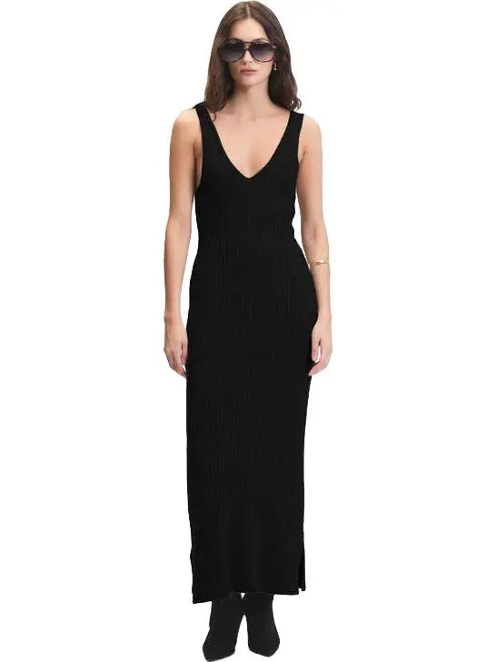 Deluc Knit Body-con Maxi Dress - Black