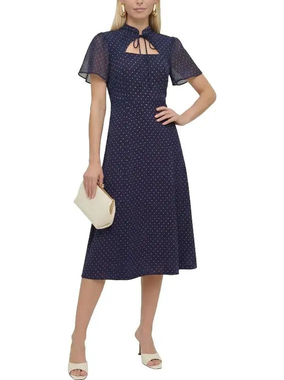 LILY AND LIONEL Primrose Midi Dress - Navy