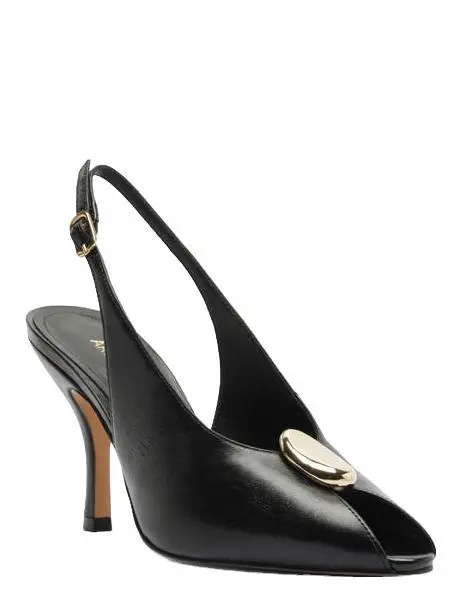 AREZZO Olivia Peep-toe Slingback Pumps - Black