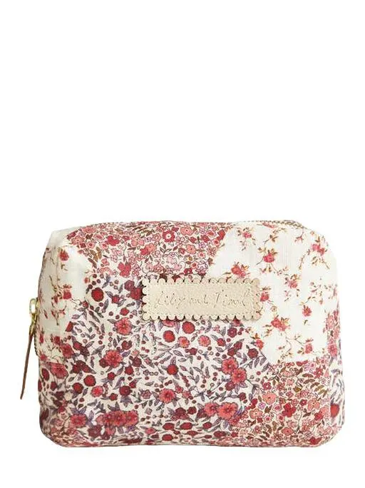 LILY AND LIONEL Printed Cosmetic Bag - Light Pink