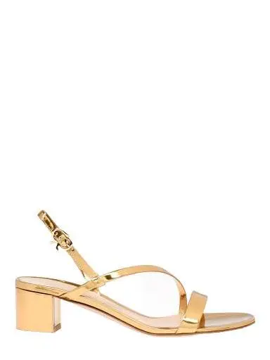 GIANVITO ROSSI Betsey Sandal - Metallic Gold Calf