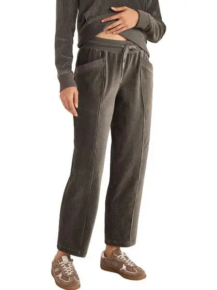 HAVEN WELL WITHIN Corded Velour Cropped Pants - Rainfall
