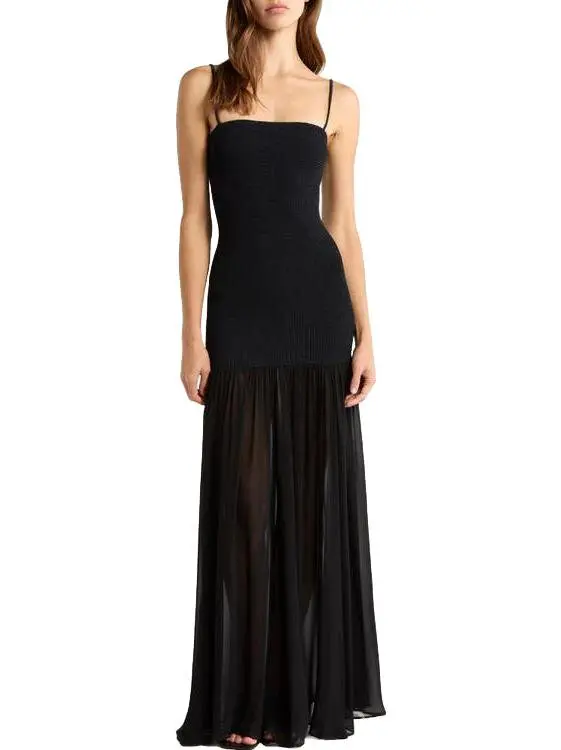 Hunza G Hybrid Cover-up Maxi Dress - Black