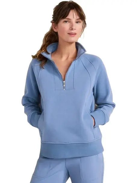 HAVEN WELL WITHIN Cloud Fleece Half-zip Pullover - Lake