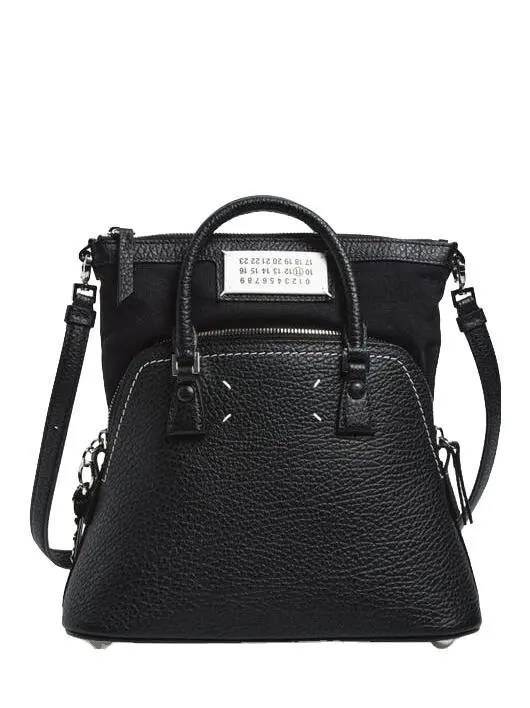 MAISON MARGIELA Mini 5ac Classique Leather Handheld Bag - Black