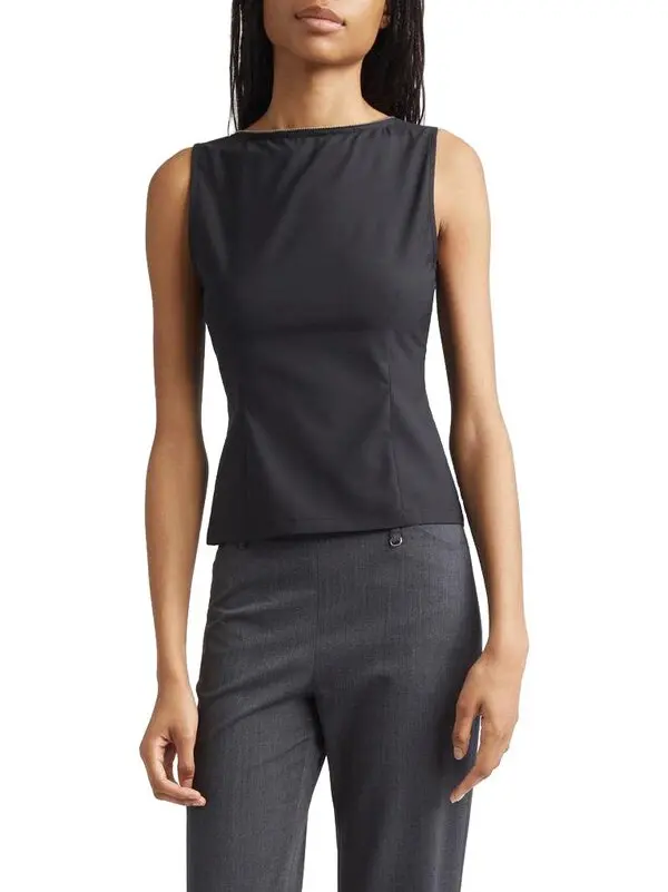 Paloma Wool Fase Stretch Suiting Top - Black