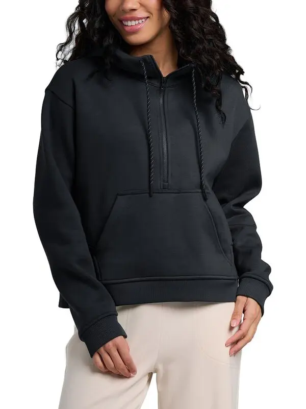FREE FLY Fleece Half-zip Hoodie - Black