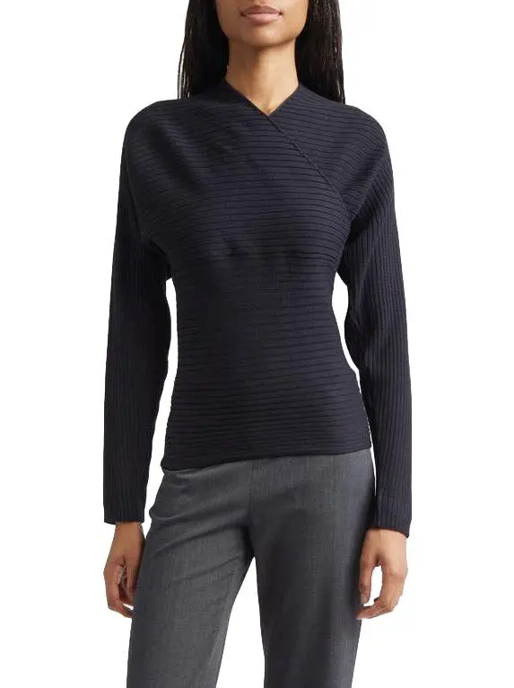 Paloma Wool Polenta Extrafine Merino Wool Rib Sweater - Dark Grey