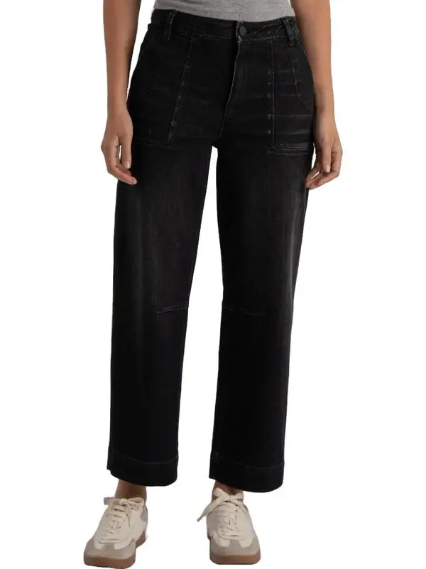 Kut From The Kloth High Waist Ankle Barrel Jeans - Grinning