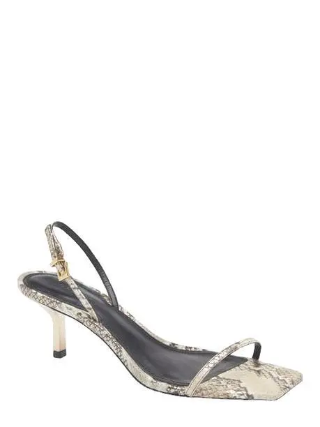 Schutz Judith Slingback Sandal - Platina Snake