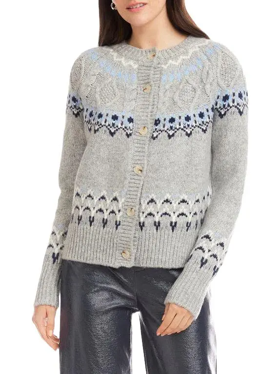Fifteen Twenty Astrid Fair Isle Cardigan - Multi Color