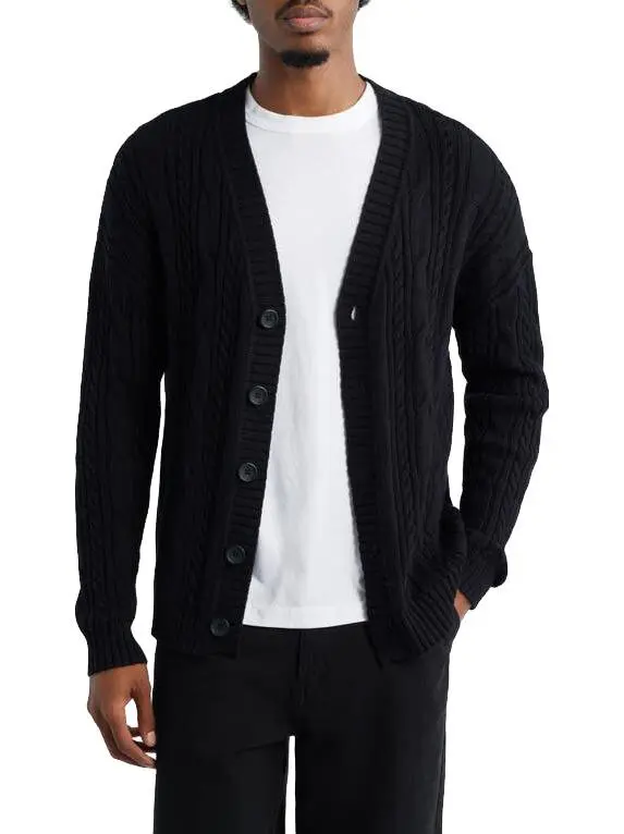 Bp. Cable Cotton Cardigan - Black