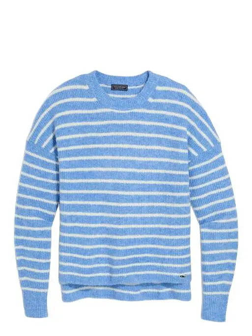 Vineyard Vines Striped Crewneck Sweater - Ida Stripe Blue
