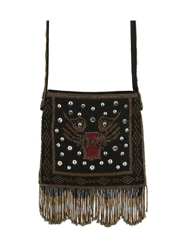 Valentino Garavani Small Nellcôte Le Chat Beaded Crossbody Bag - Black Multi