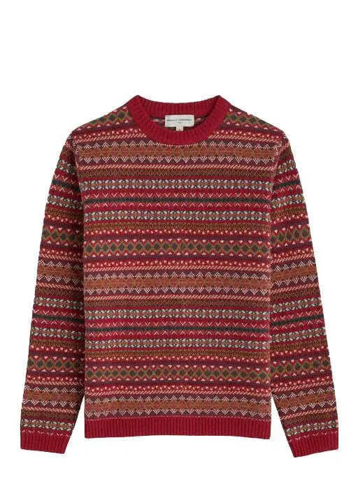 SEASALT CORNWALL Halyard Fair Isle Crewneck Sweater - Sparnon Acer