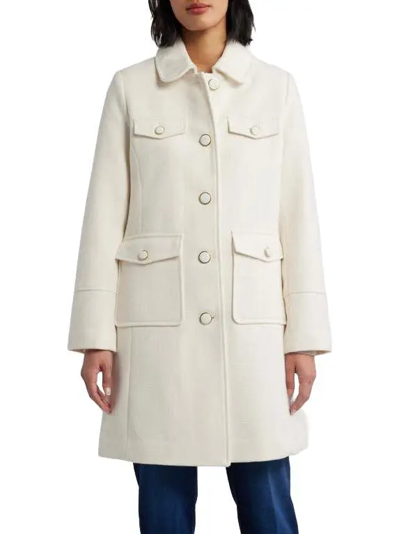 CECE DUPRAZ Longline Canvas Coat - Ivory