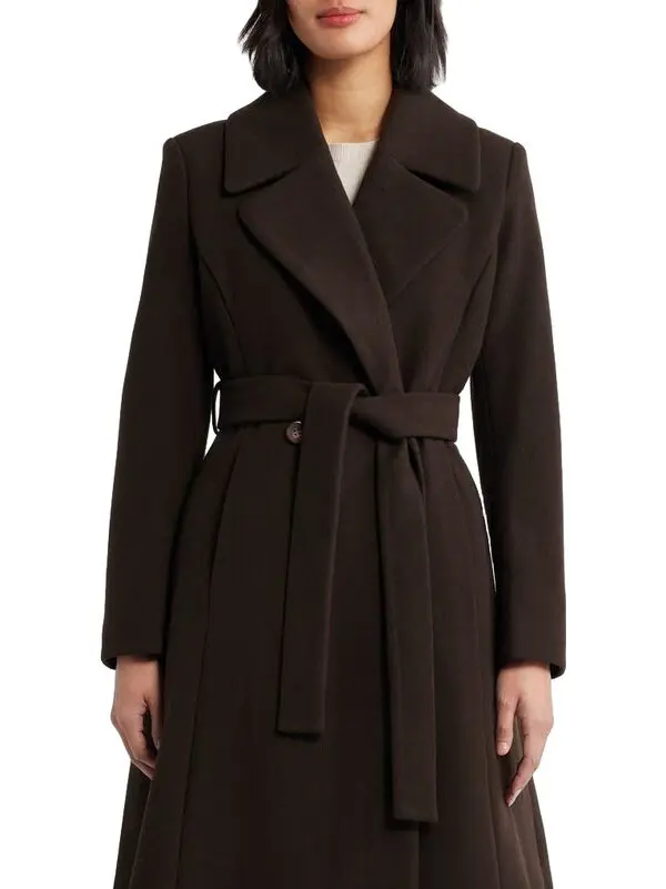 CECE DUPRAZ Single-breasted Coat With Bow Detail - Chocolate