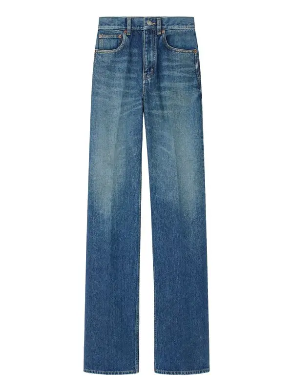 Saint Laurent Neo Clyde Straight-leg Jeans - Blue