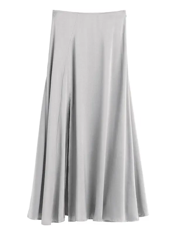 Cuyana Washable Charmeuse Maxi Skirt - Silver