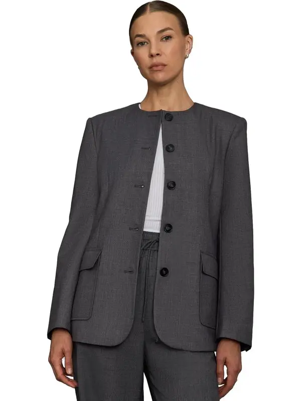 Rue Sophie Collarless Arlin Blazer - Grey