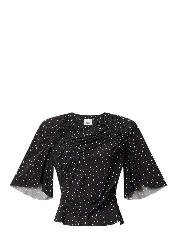 Isabel Marant Garla Top - Black/ecru